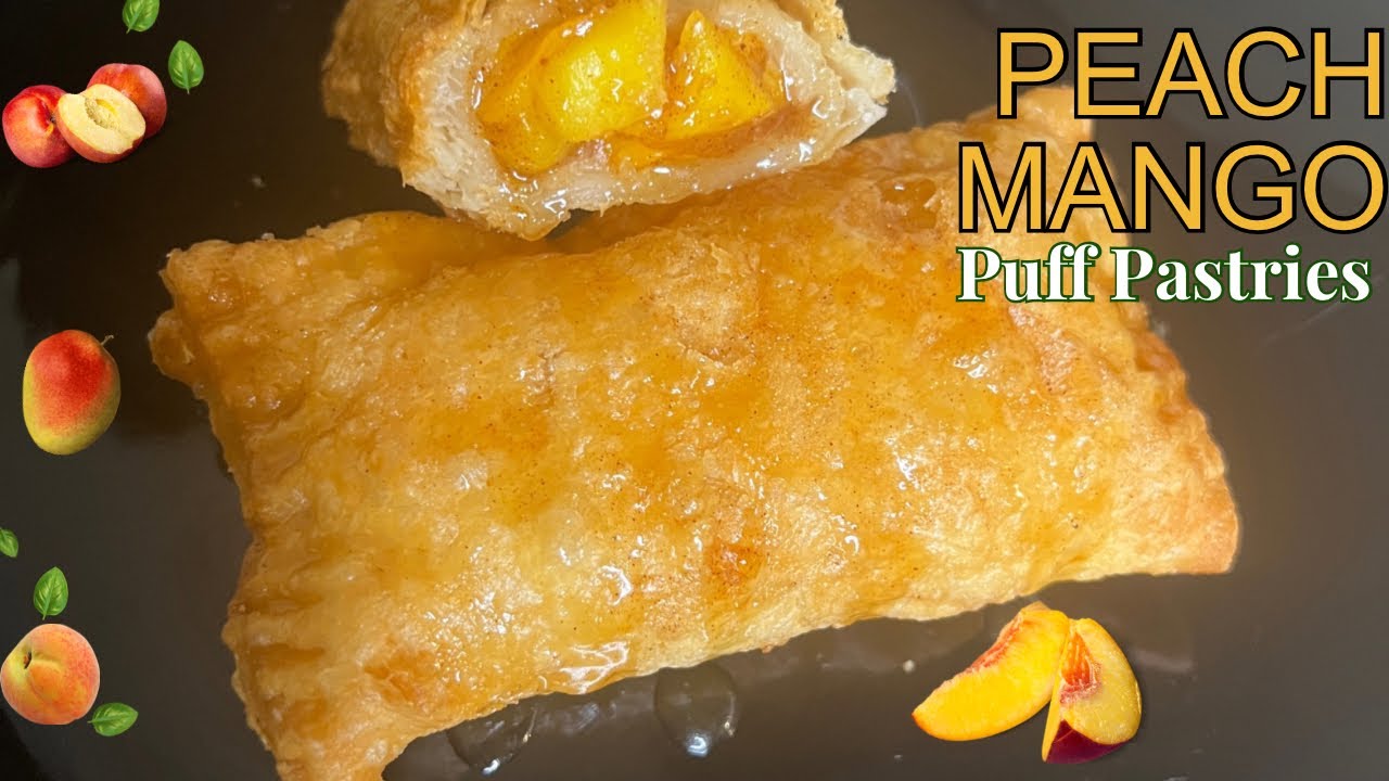 EASY PEACH MANGO PUFF PASTRIES - YouTube