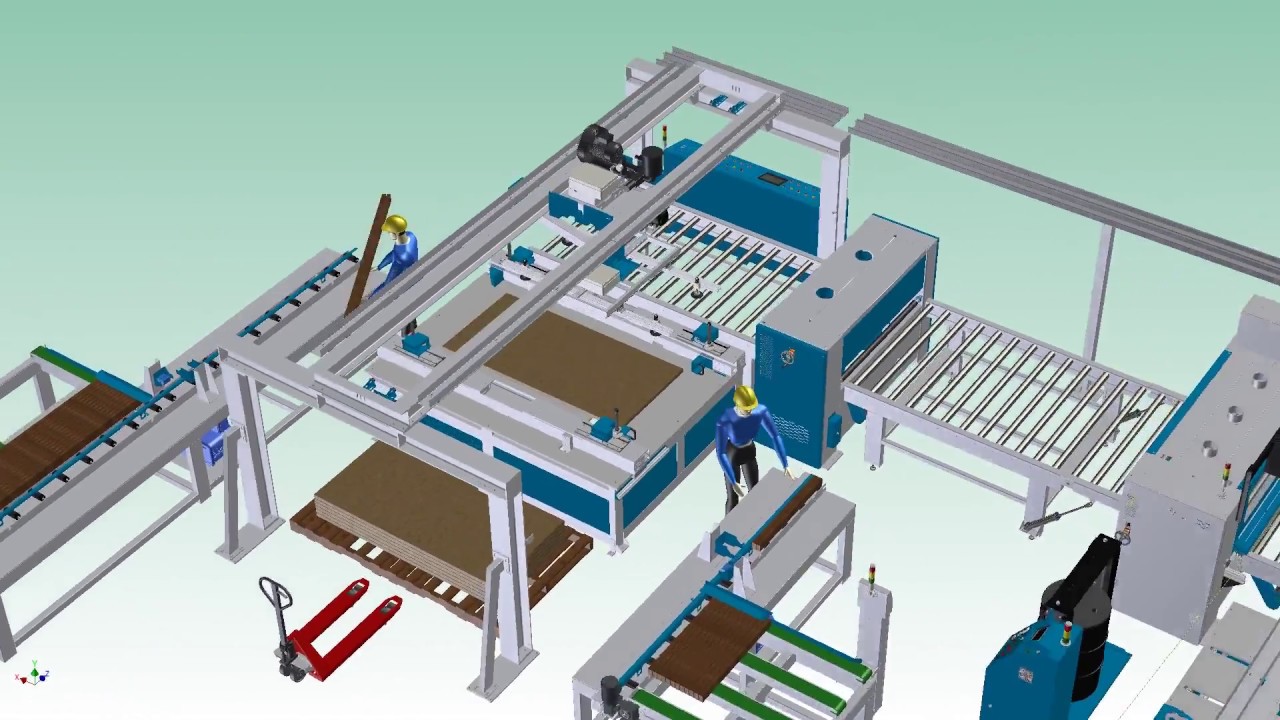 Fire Doors Auto Assembling line 防火門自動貼合生產線 - YouTube