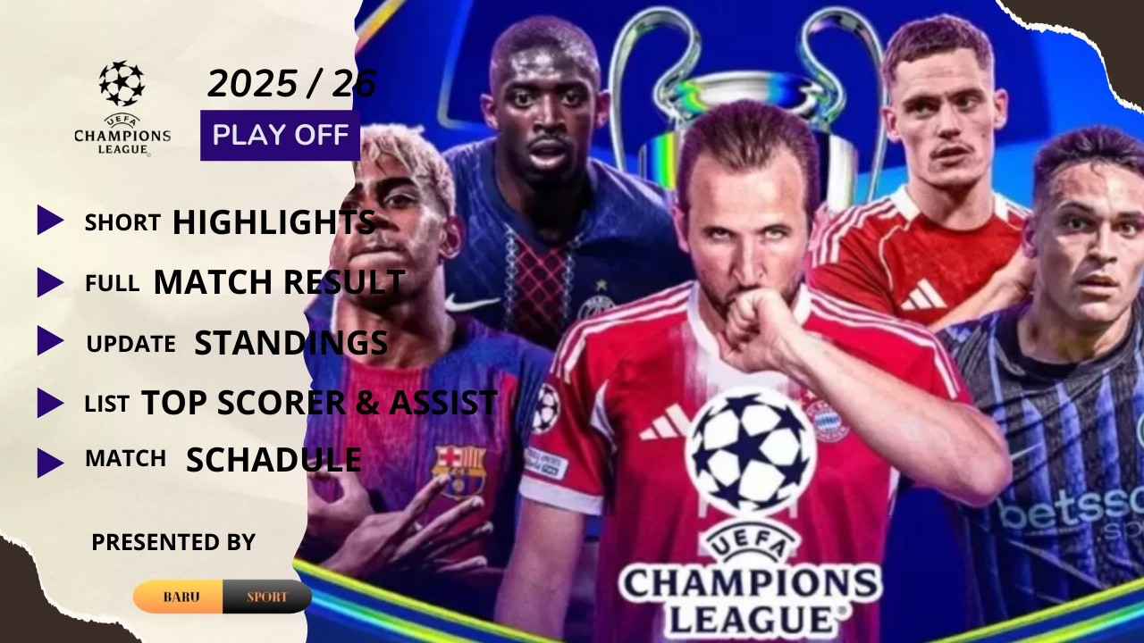 Champions League highlights Play OFF Leg 1 2025/26 | Baru Sport - YouTube