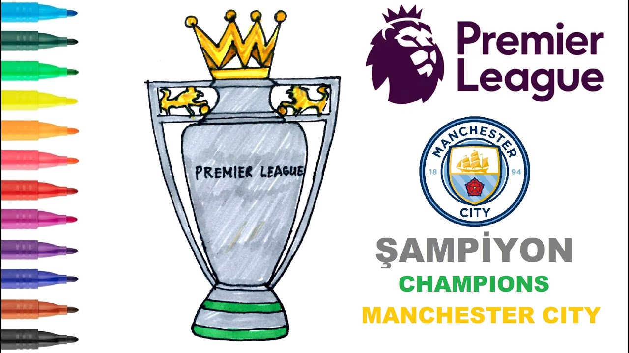 Easy Drawing Premier League Trophy I Kolay İngiltere Premier Lig Kupası ...