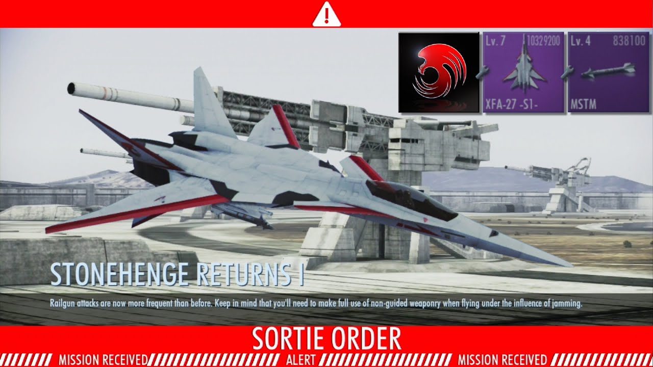 Ace Combat Infinity*XFA-27-Scarface1-Lv.7*MSTM-Lv.4*Stonehenge Return I ...