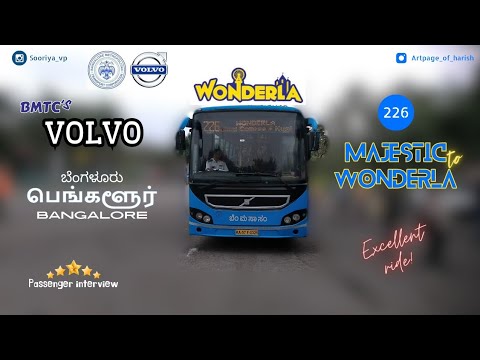 MAJESTIC TO WONDERLA BUS 🤩 BMTC VOLVO 8400 🔥 BANGALORE SOORIYA VP - YouTube