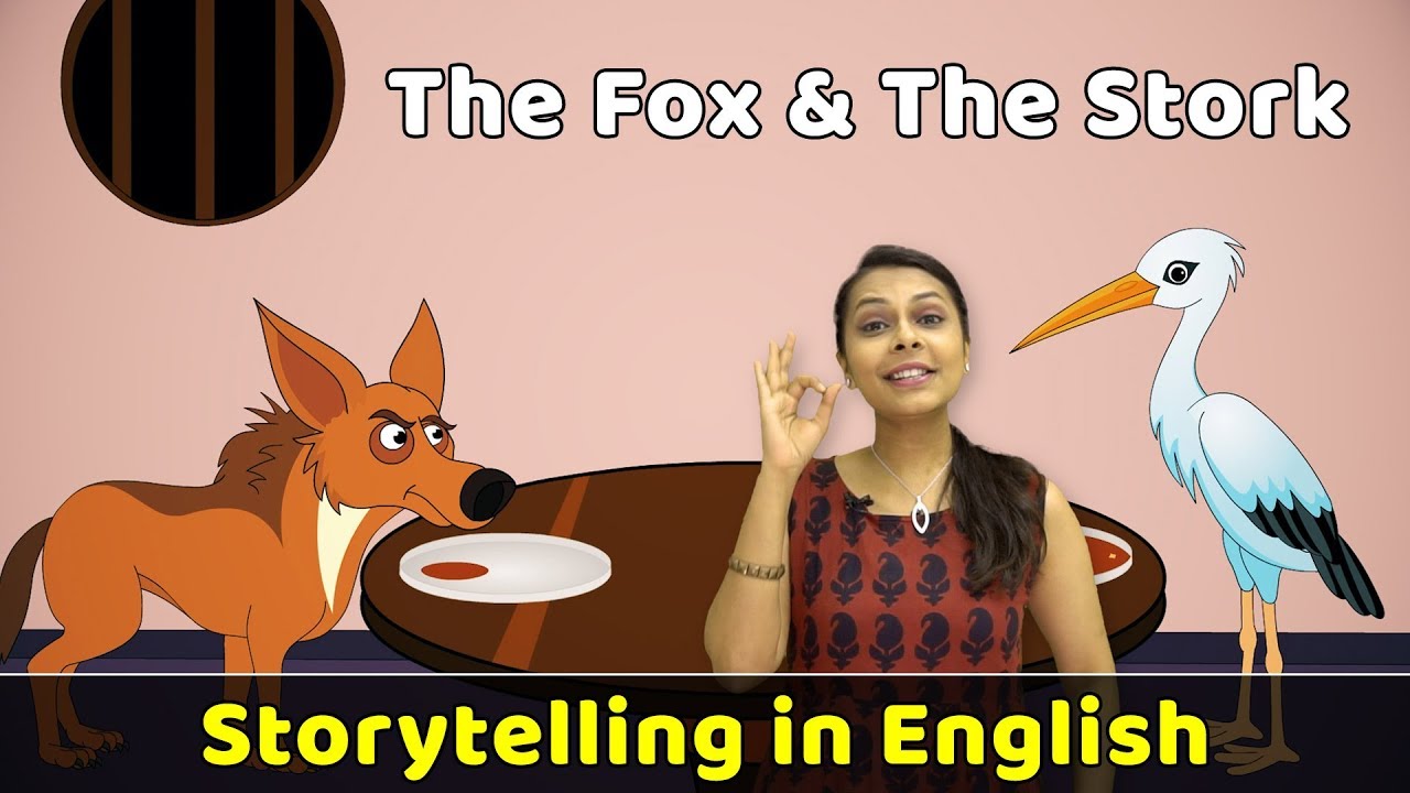 Fox and Stork Story in English | Fairy Tales English | Moral Stories ...