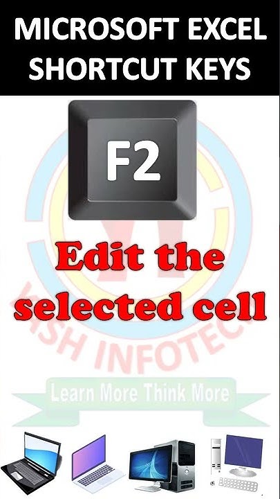 F2 – Edit the selected cell, MICROSOFT EXCEL SHORTCUT KEYS #computerknowledge #computergk - YouTube