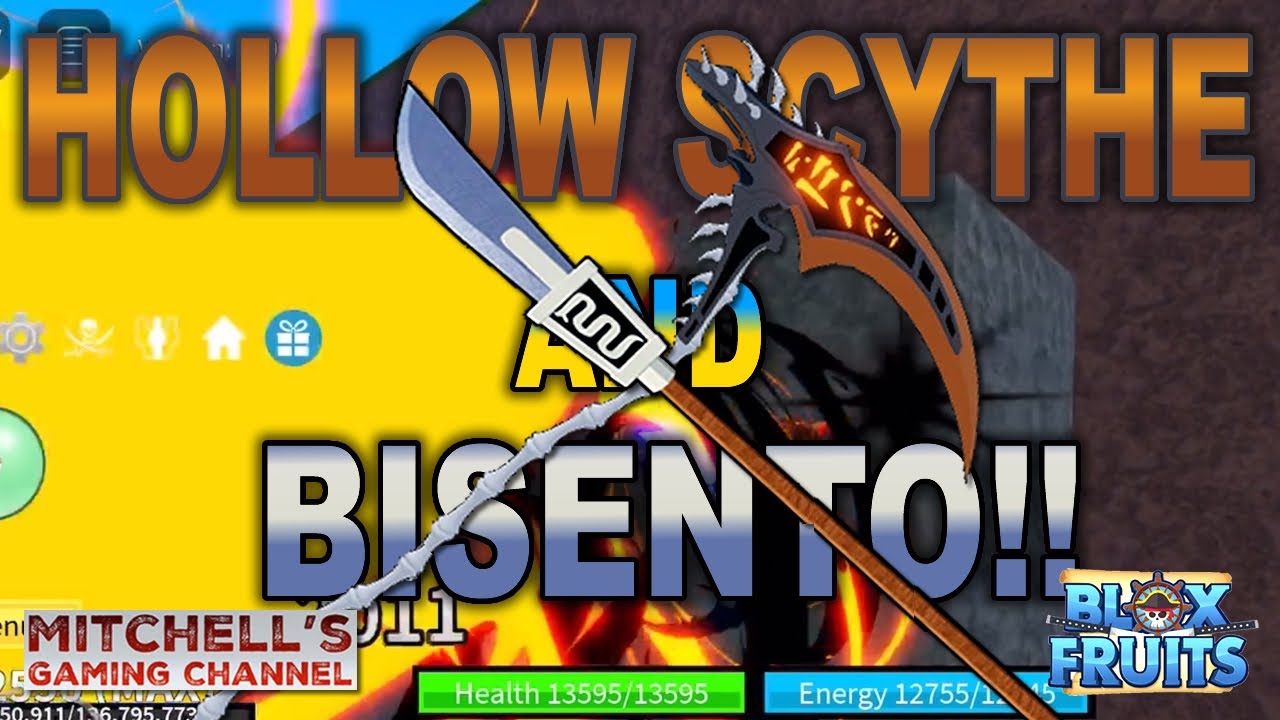 SHOWCASE OF HOLLOW SCYTHE AND BISENTO!! ROBLOX BLOXFRUITS ONEPIECE ...