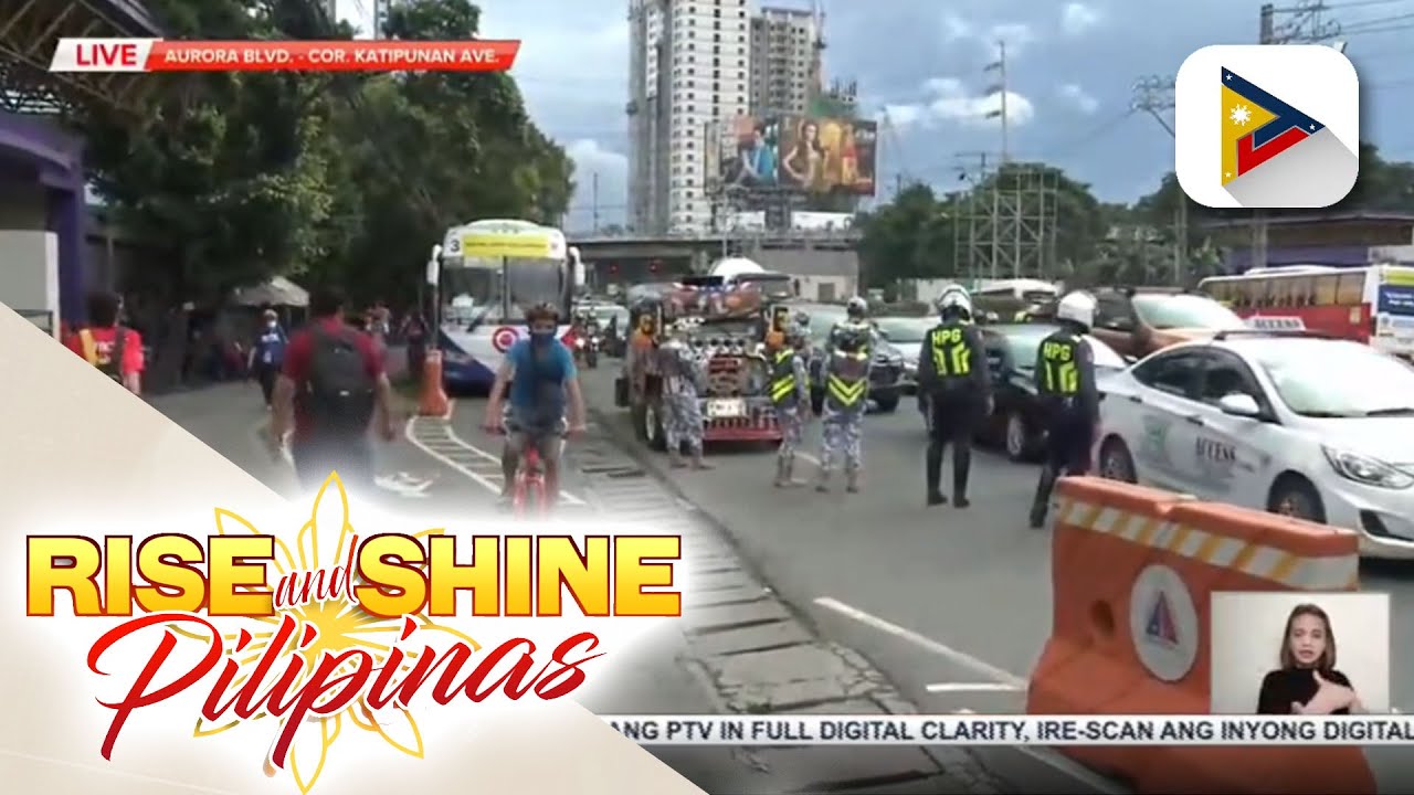 Mga pasaway na tsuper ng bus at dyip sa Katipunan Ave., sinita at ...