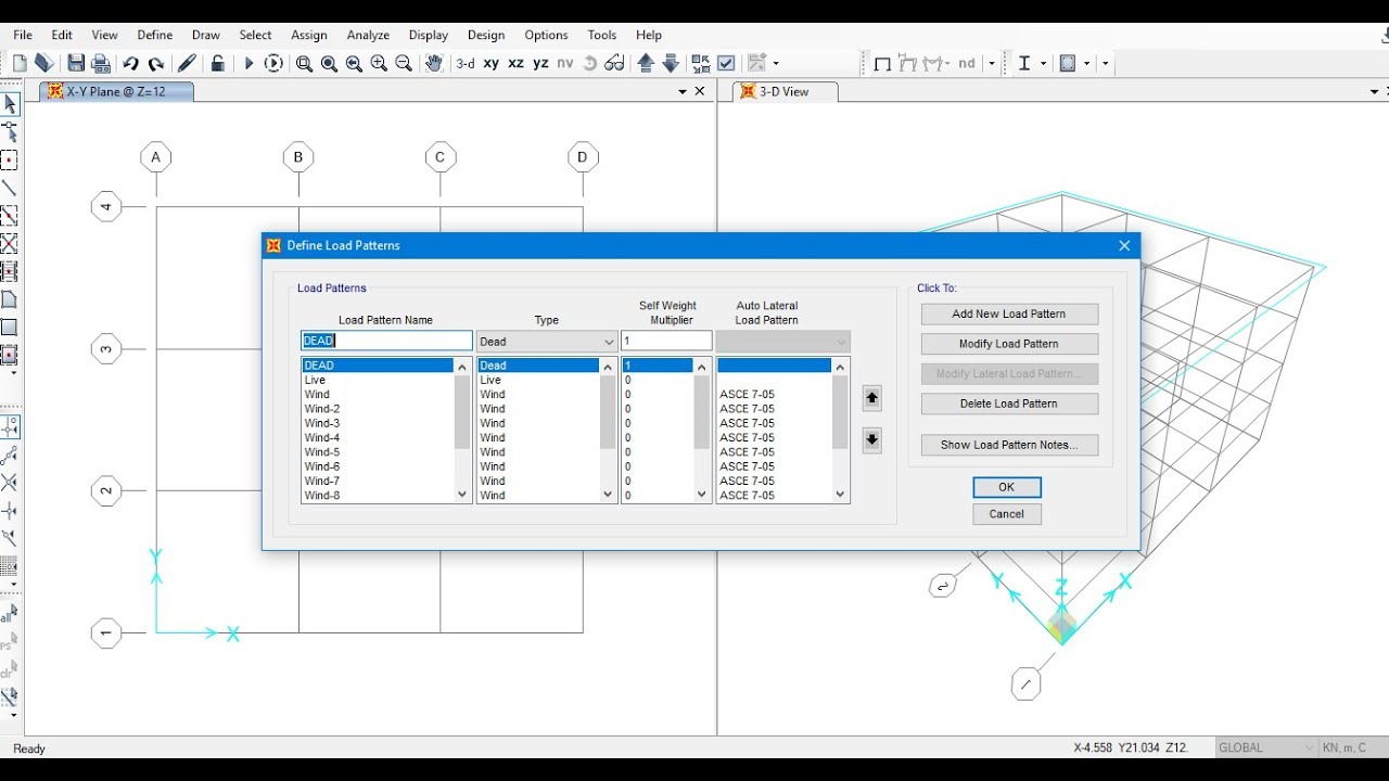 Design And Analysis Of Sturctures In Sap2000 Defining Load Patterns And