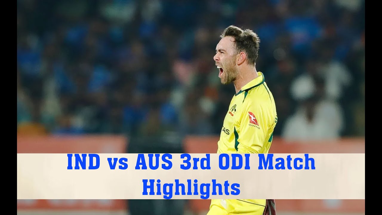 Match Highlights HD | 3rd ODI | IND vs AUS 2023 | Mitchel Marsh And ...