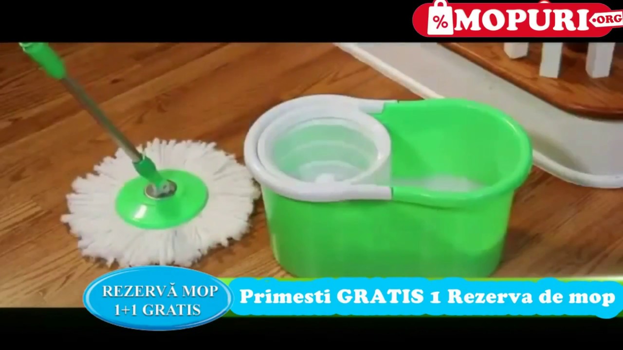 Mop rotativ easy clean 360 - YouTube