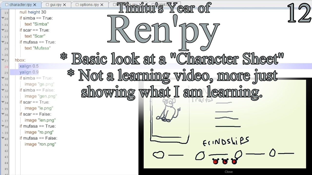 Year of Ren'py - Part 12 - Looking at Screens - YouTube