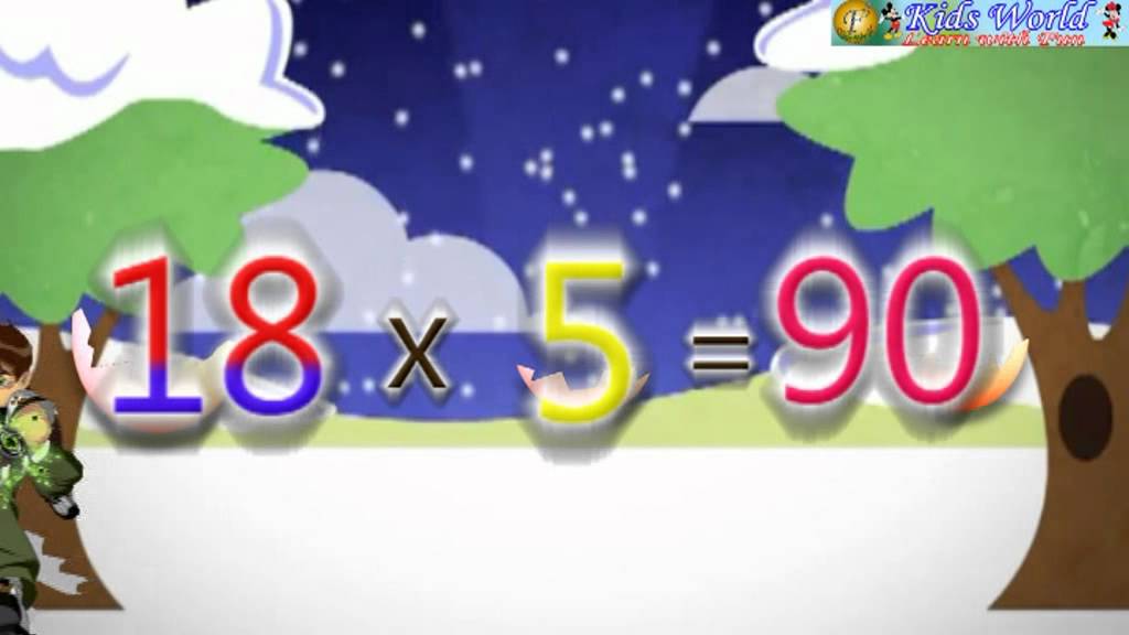 Multiplication Table of 18 - YouTube