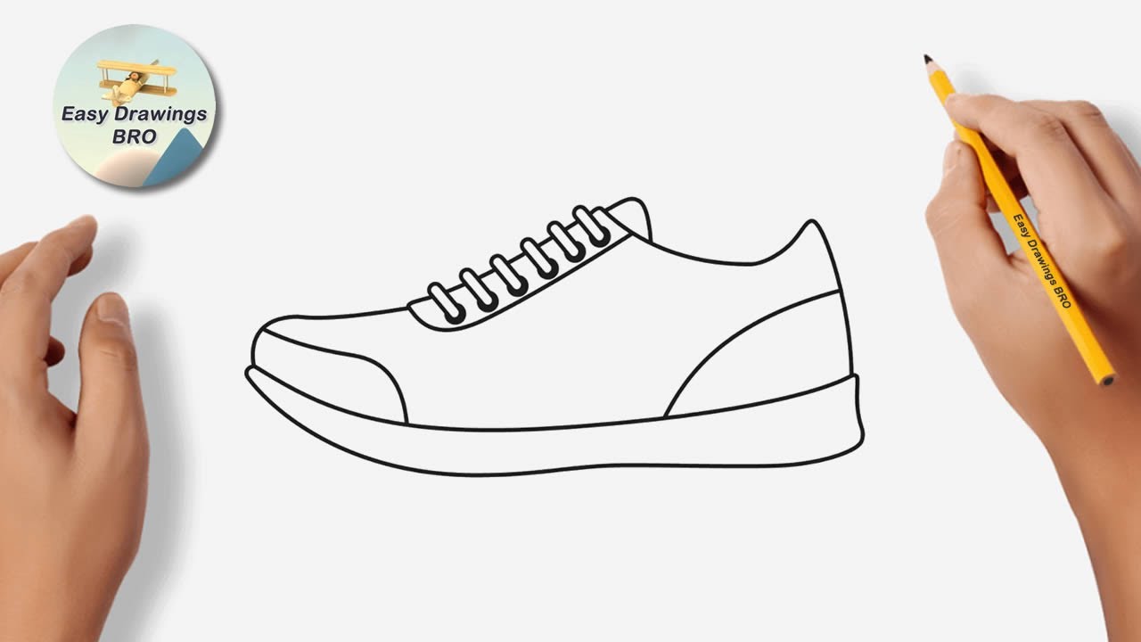 How to draw sport shoes | How to draw running shoes | Easy Drawings BRO ...