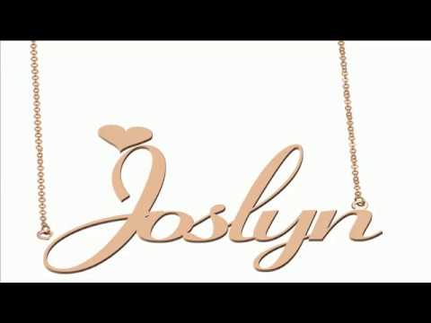 custom Joslyn name necklaces custom name necklaces - YouTube
