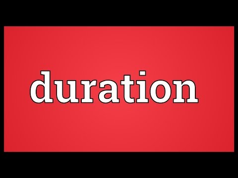 Duration Meaning