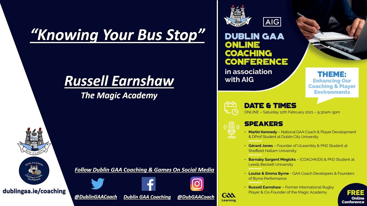 DGAA Online Coaching Conference - Knowing Your Bus Stop with Russell ...