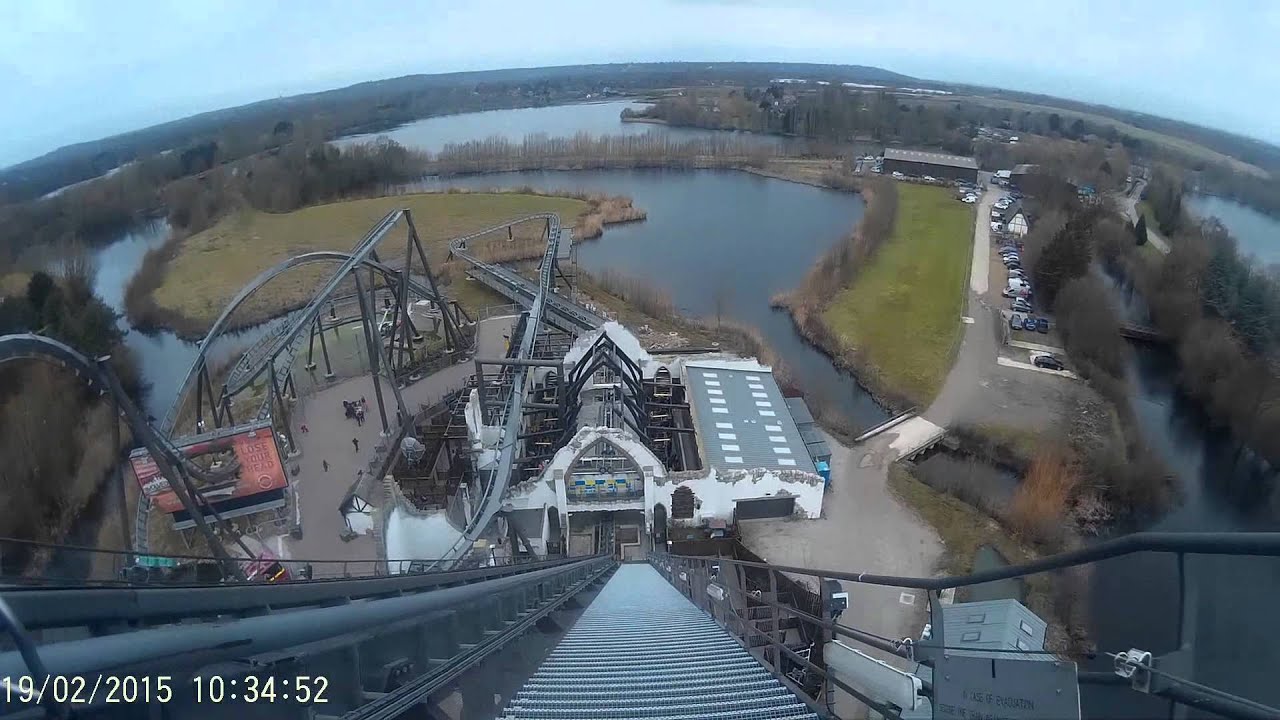 The Swarm Roller Coaster Backwards in HD on SJ4000 - Thorpe Park 2015 ...