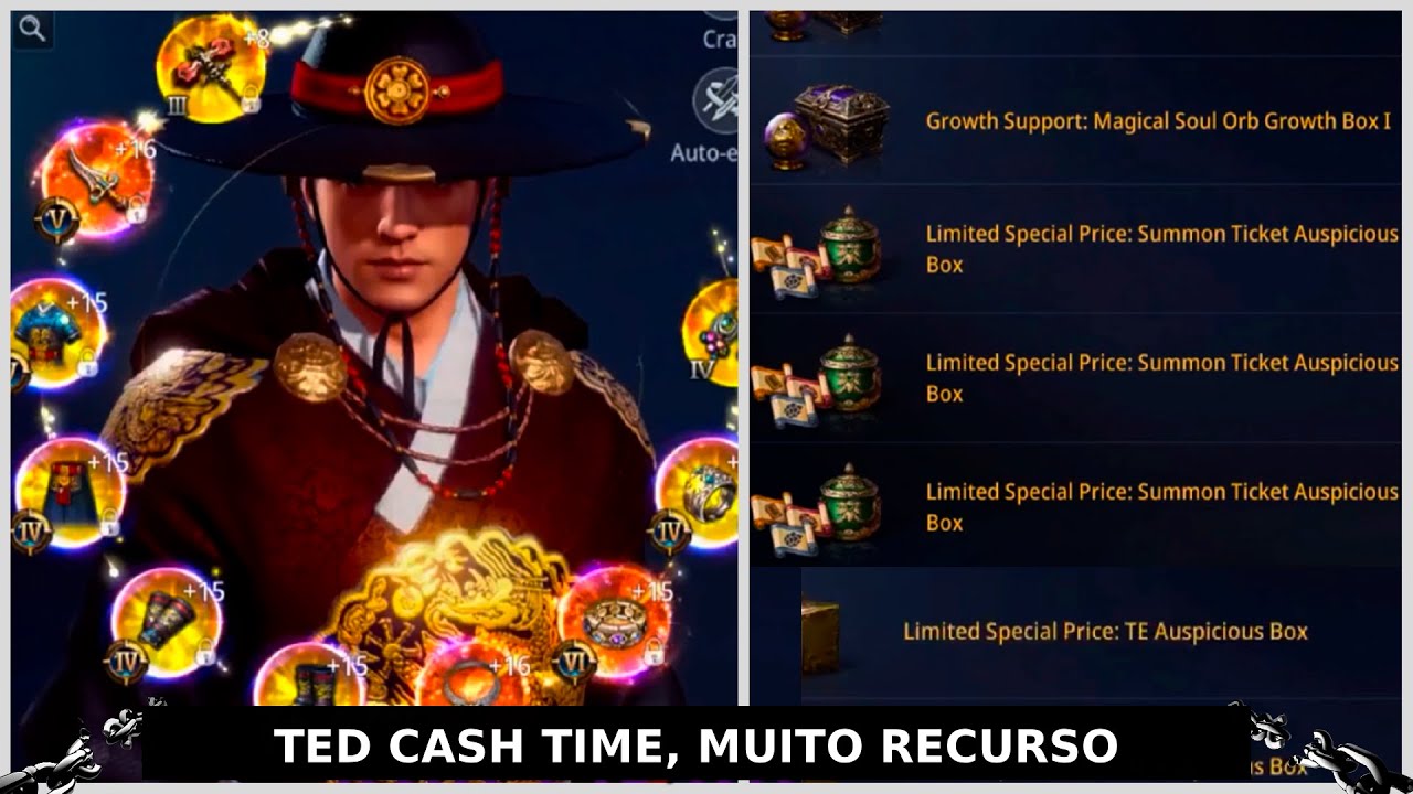 TED CASH TIME, TEM MUITO RECURSO NO ARMAZEM, GUERREIRO 782K - MIR4 ...