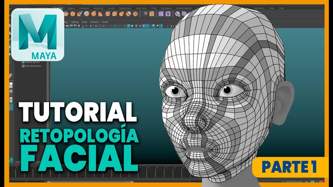 Tutorial retopología facial en Maya para animación / Facial retopology ...