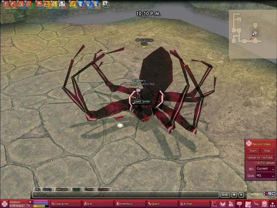 Mabinogi Bosses - Alby Beginner & Normal: Giant Spider & 6 Red Spiders ...