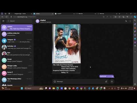 TelegramBot using omdb api - YouTube