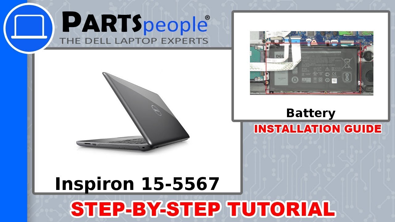 Dell Inspiron 15-5567 (P66F001) Battery How-To Video Tutorial - YouTube