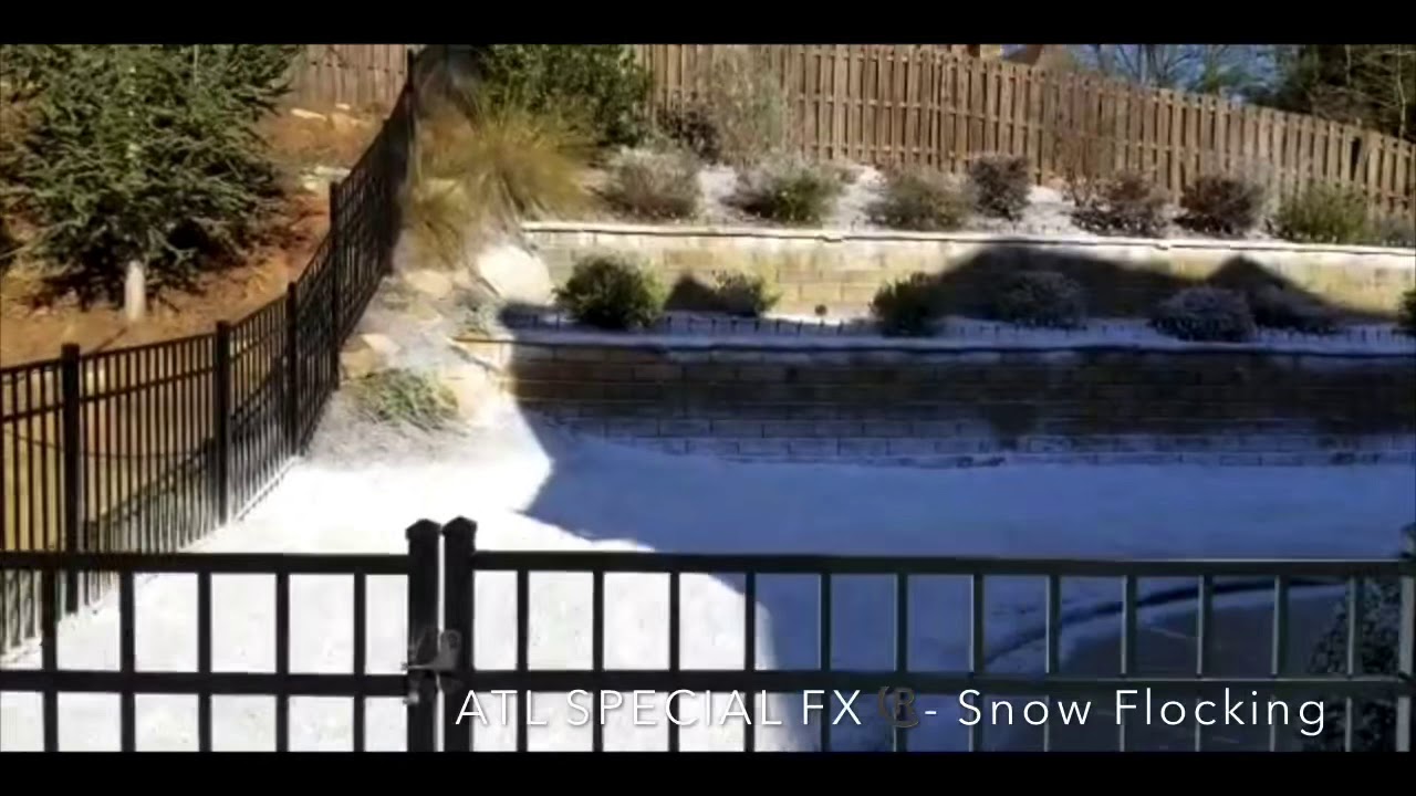 Fake Snow Ground Cover - Snow Flocking by ATL SPECIAL FX®️ - YouTube
