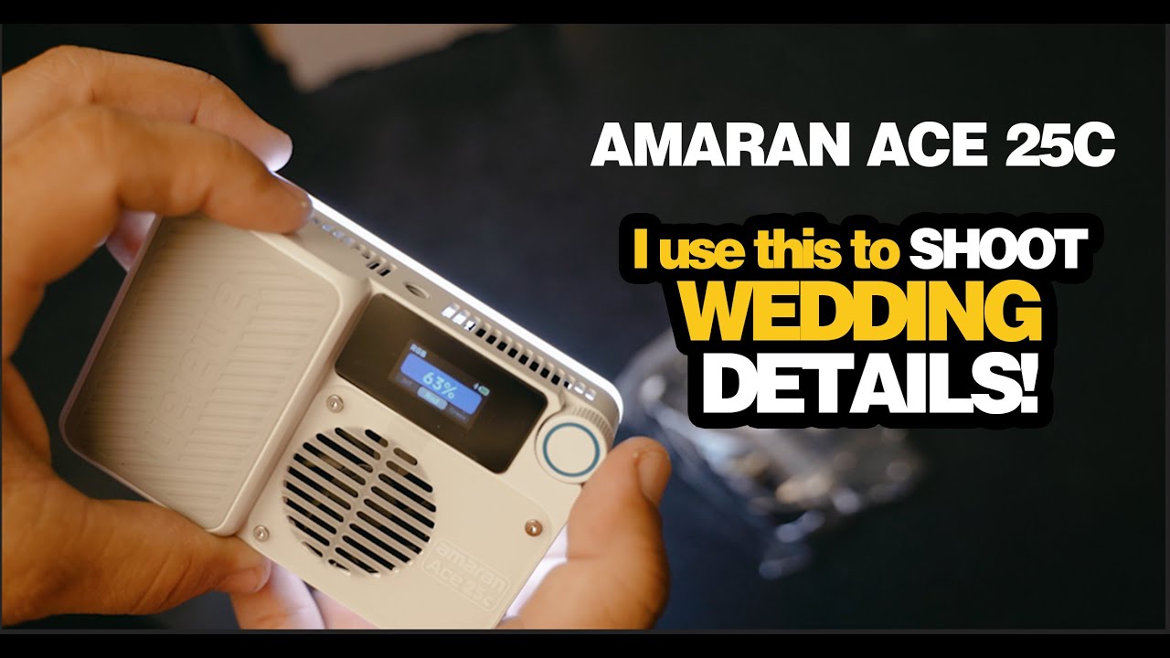 Amaran Ace 25c review - Lets use this to shoot wedding details - YouTube