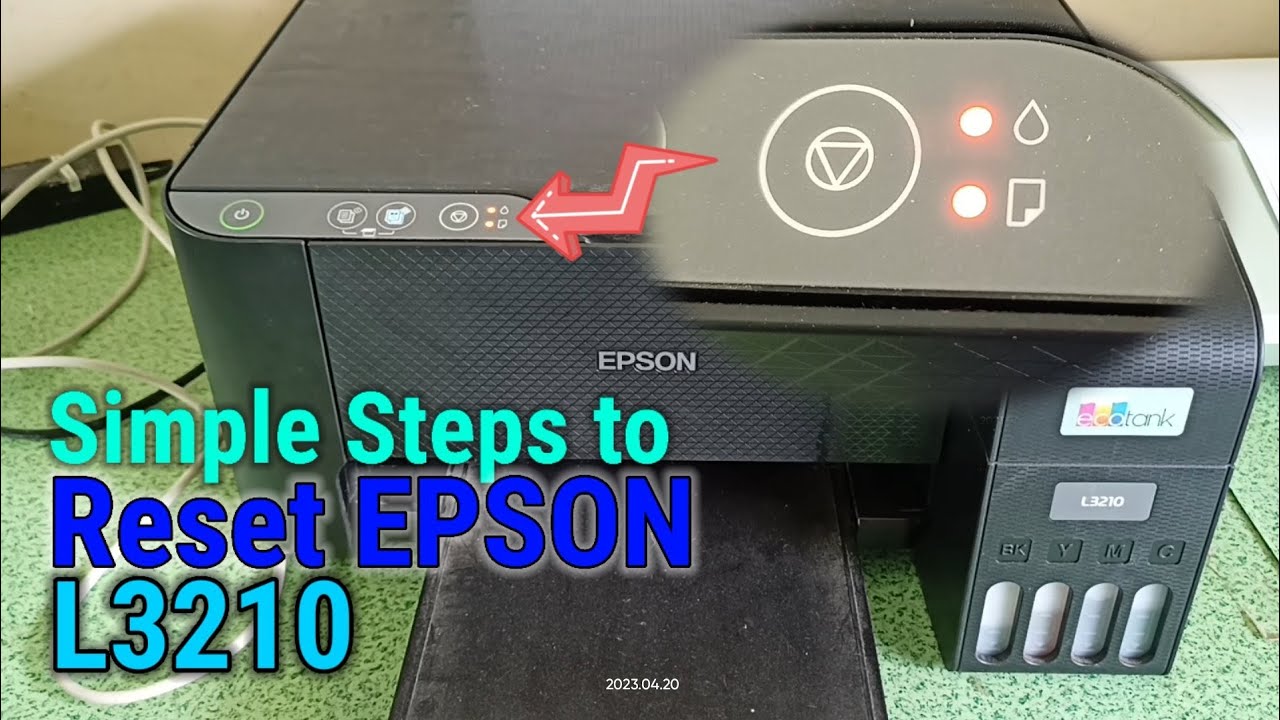 How to reset Epson L3210 - YouTube