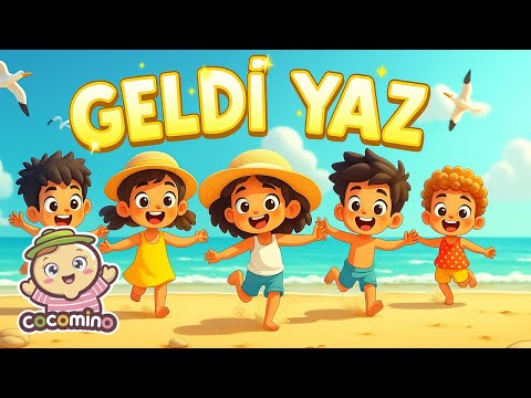 Yaz Şarkısı 🎶 | Geldi Yaz! ☀️ Çocuklar İçin Neşeli Yaz Klibi 🍉🏖️| CocoMino Kids 🎶☁️