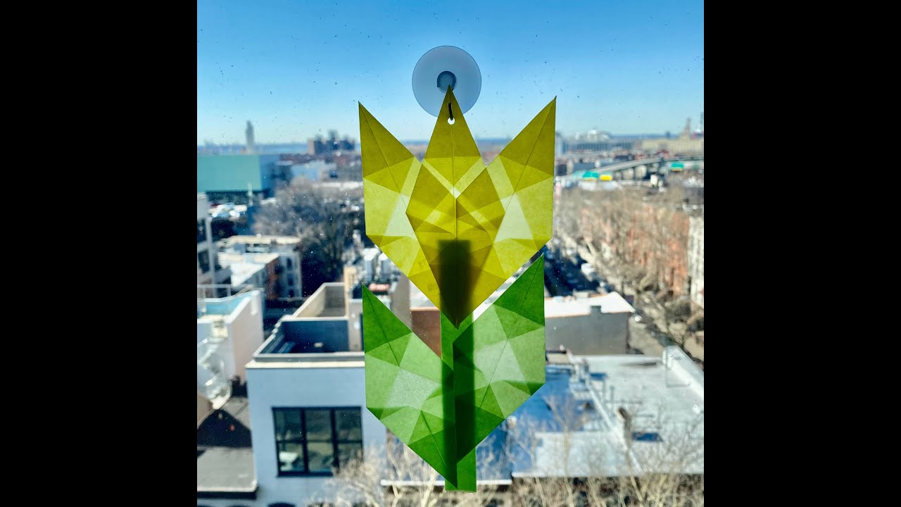 Kite Paper Window Tulip - YouTube