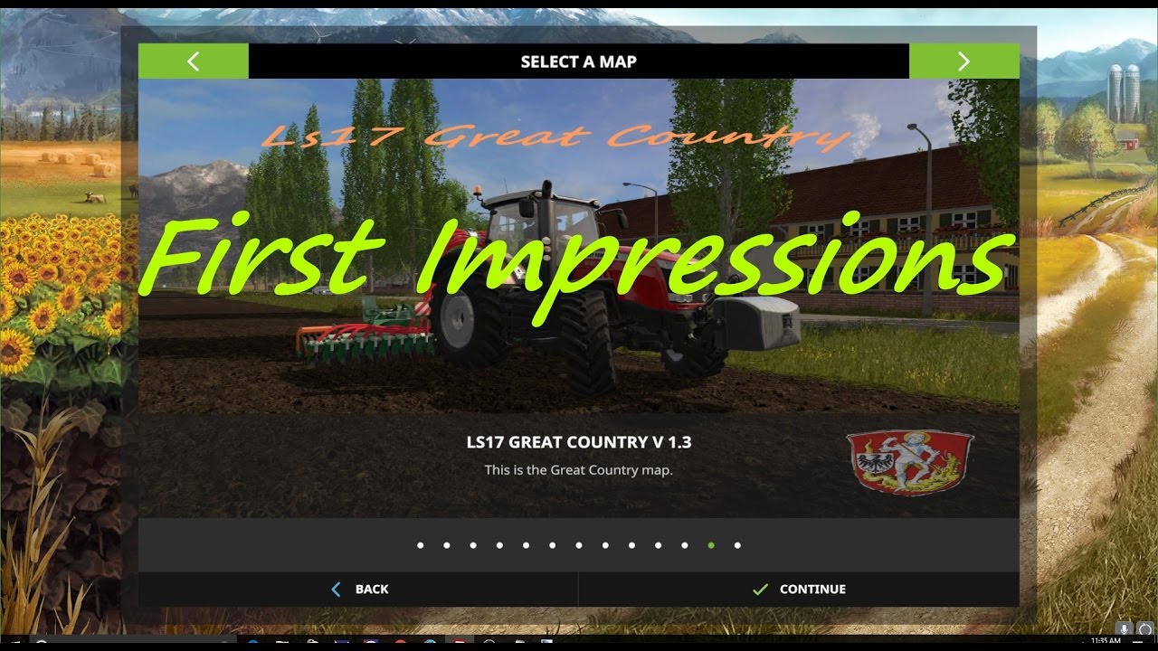 Farming Simulator 17 - Map First Impression - Great Country V 1.3 - YouTube