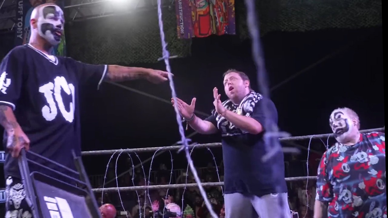 Insane Clown Posse BARBED WIRE Wrestling Chaos! - YouTube