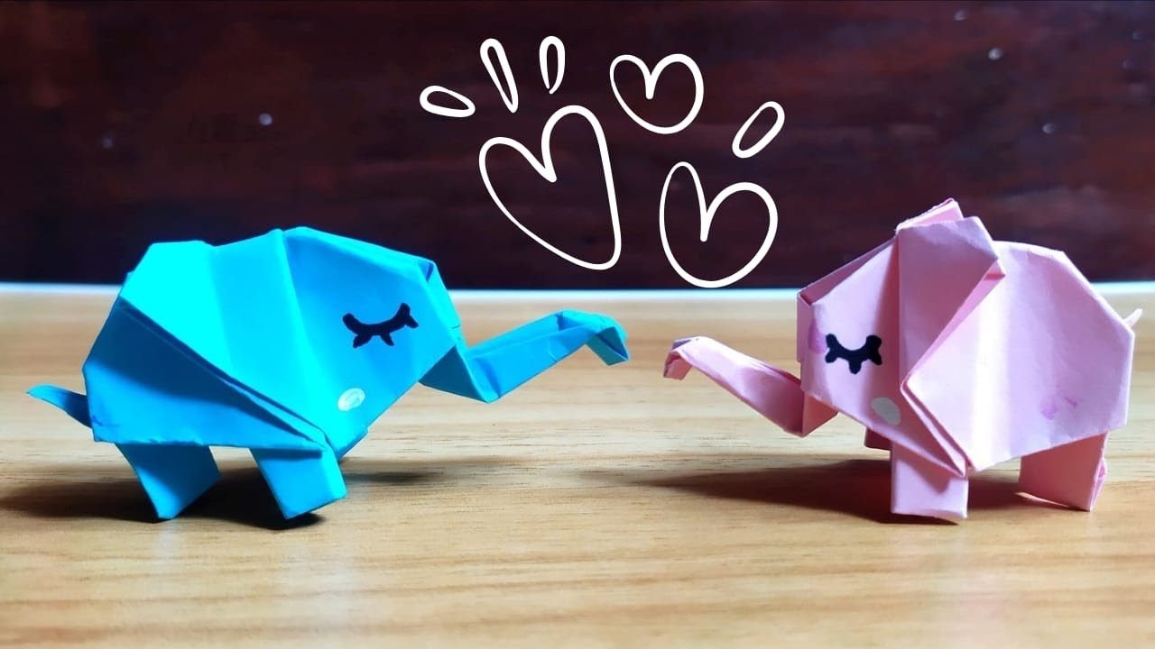 Cara Membuat Gajah dari Kertas Origami | Origami Gajah | Elephant ...