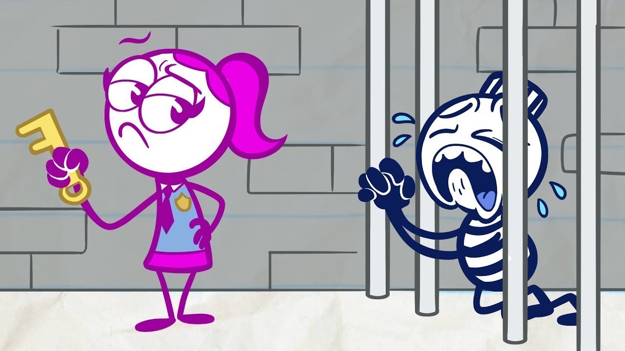 Pencilmate Crying in Prison and More Cartoons - YouTube