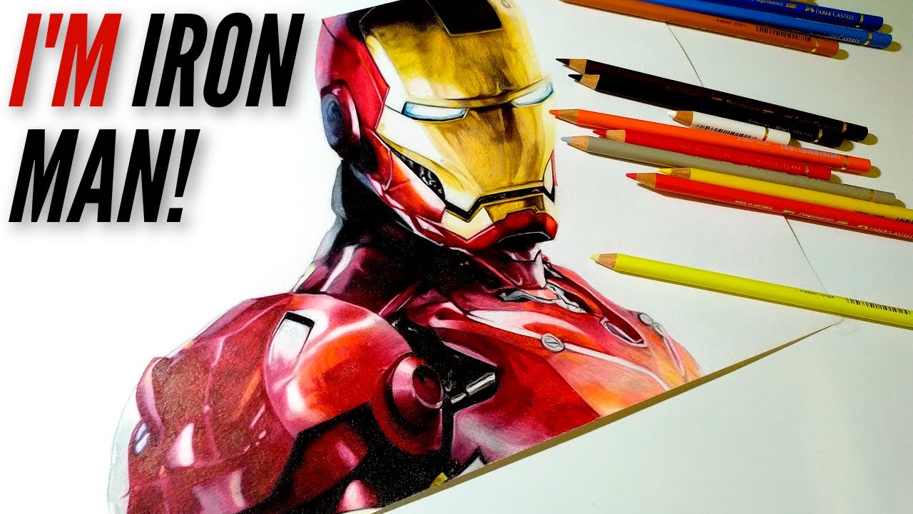 Realistic Drawing of IRON MAN suit | Speed Drawing / Time Lapse Video ...