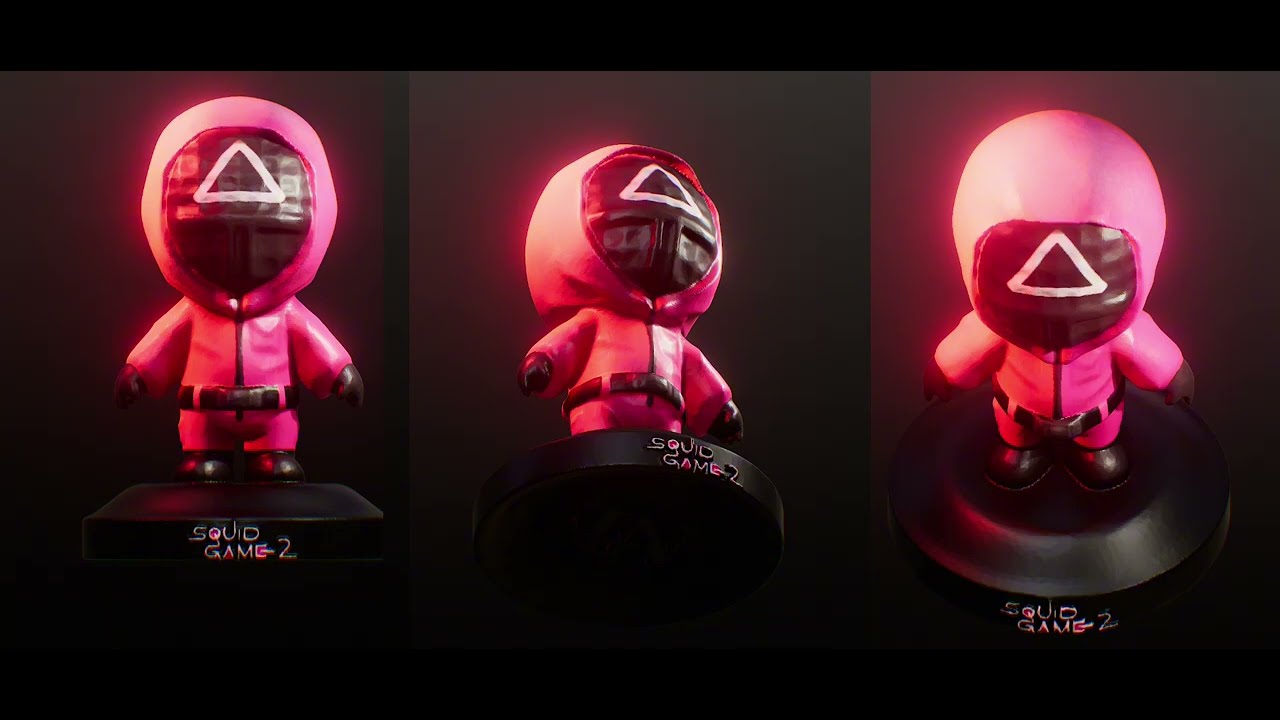 I made a 3D model of Squid Game Guard from Netflix Squid Game 🥹 ...