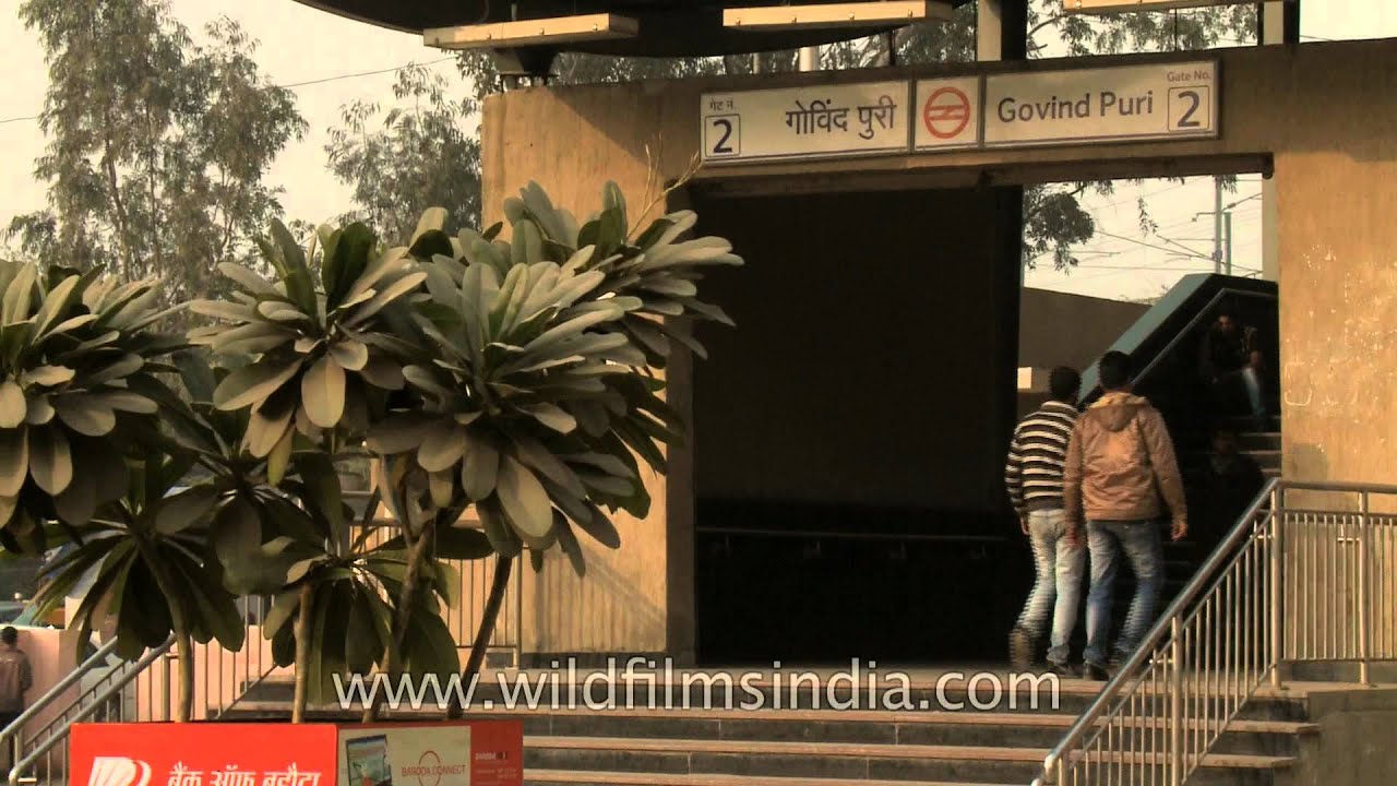 Govindpuri Delhi metro station entry gate No. 2 - YouTube