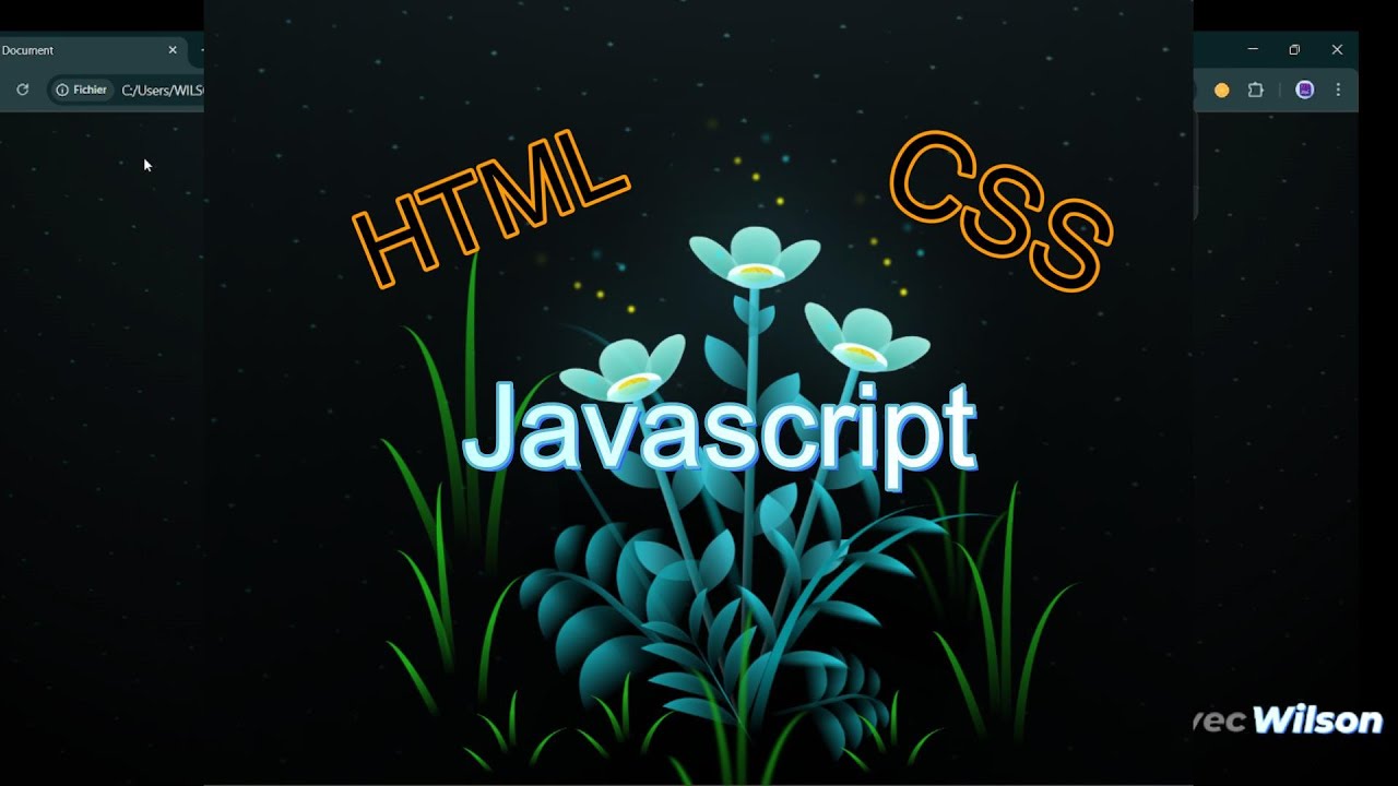 fleur realiser en HTML&CSS et JS - YouTube