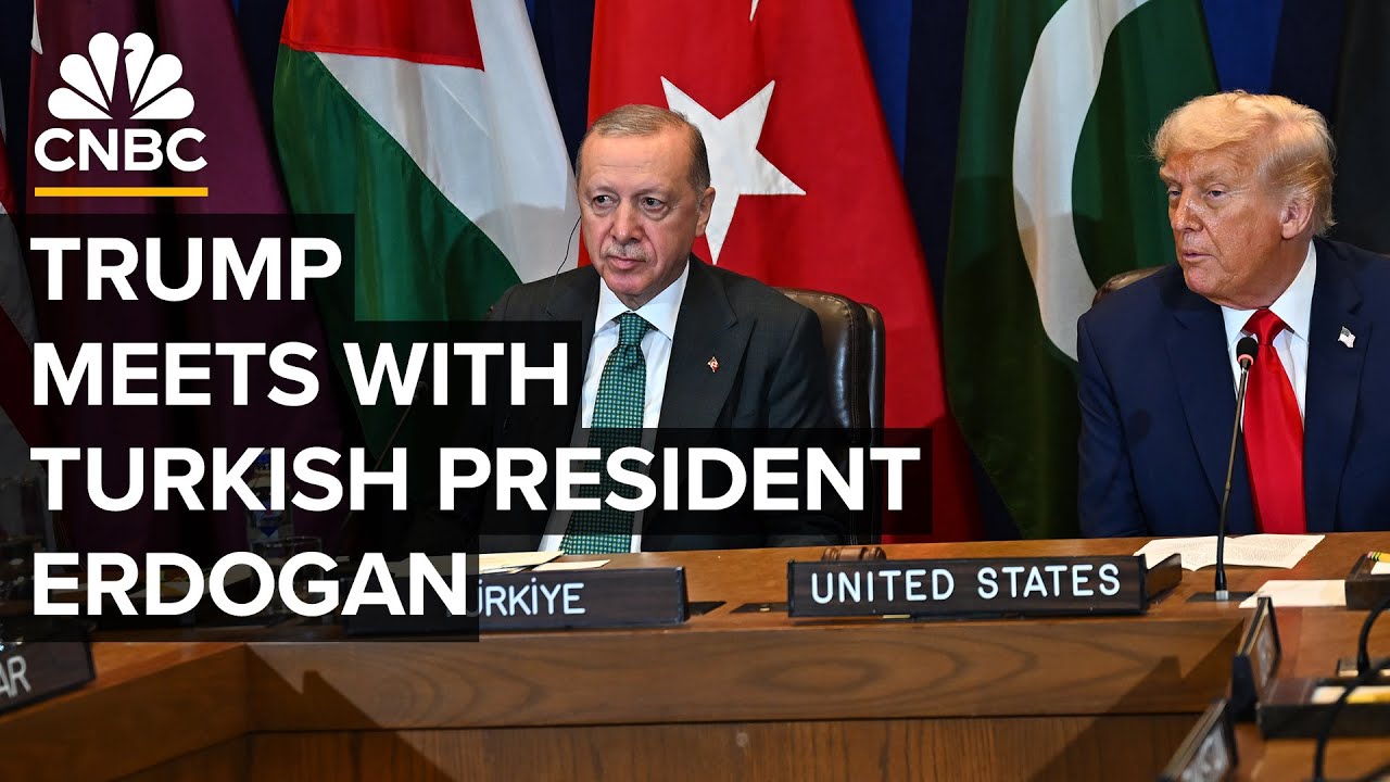 President Trump holds a bilateral meeting with Turkish President Recep ...