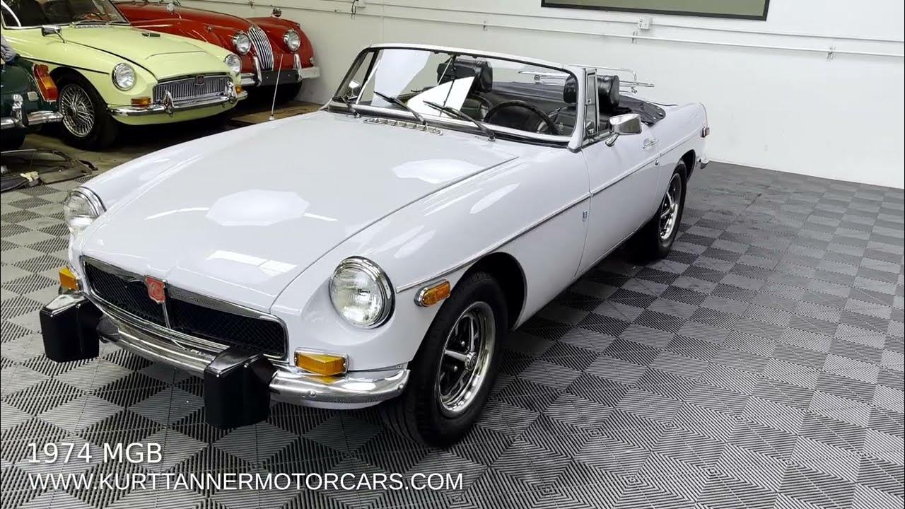 1974 MGB ROADSTER. RARE MIRAGE PAINT COLOR WITH BLACK TRIM. 4-SPEED OVERDRIVE - YouTube