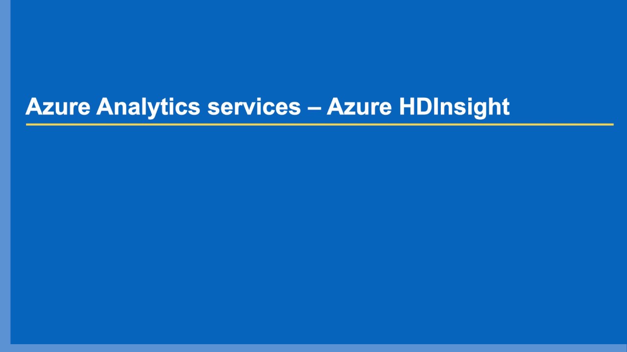 Azure HDInsight overview - YouTube
