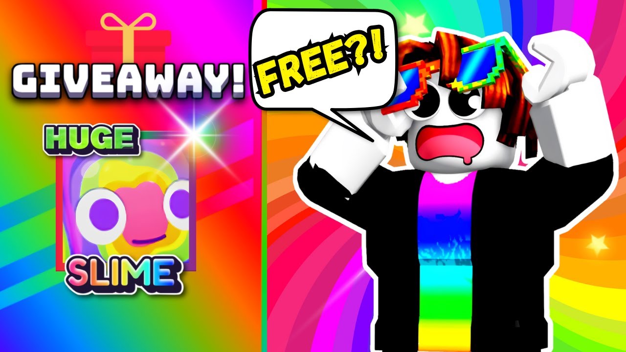 FREE HUGE RAINBOW SLIME GIVEAWAY! [PET SIM X] ROBLOX! - YouTube
