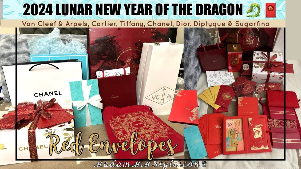 2024 LUNAR NEW DRAGON YEAR 🐉 | RED ENVELOPES🧧VCA,CARTIER, TIFFANY,CHANEL,DIOR,DIPTYQUE ...