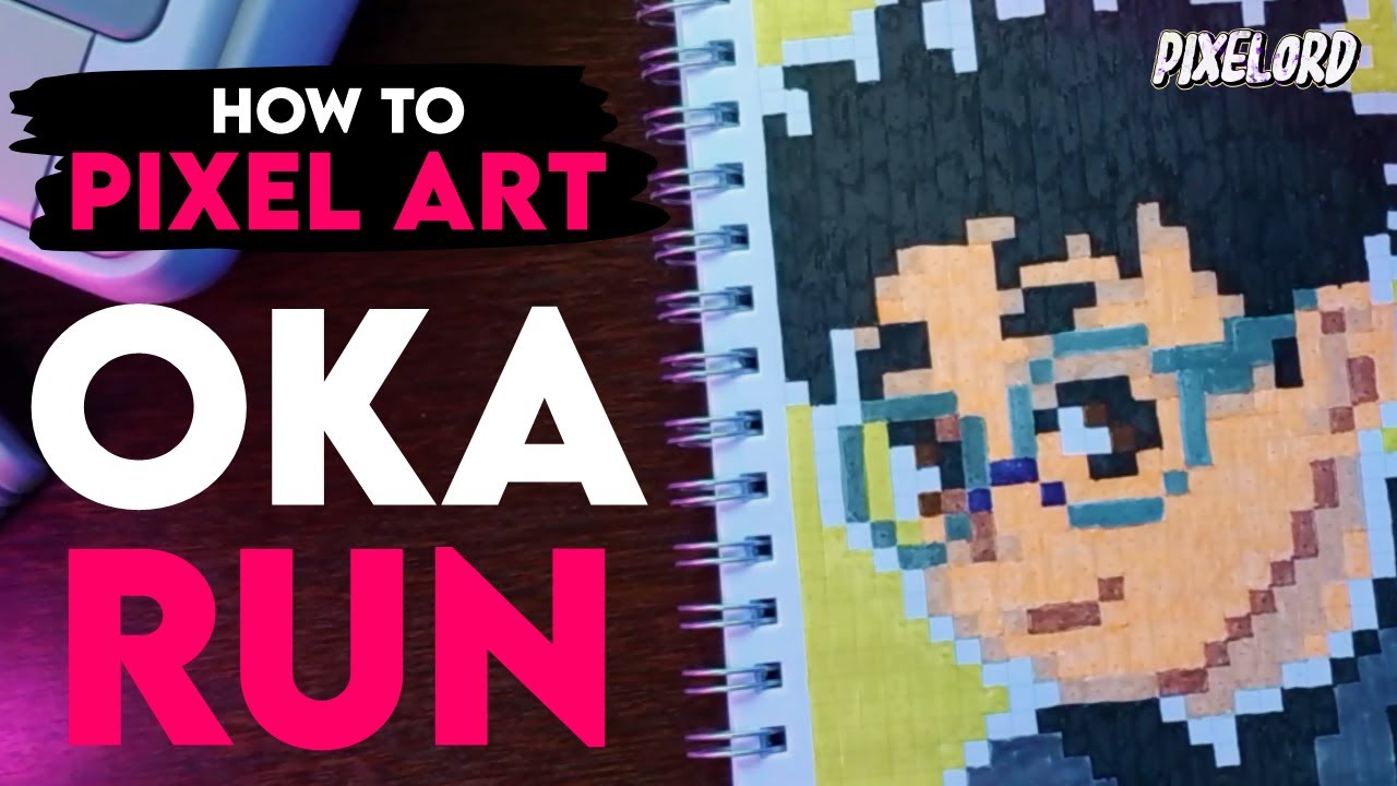 How To Draw Okarun DanDaDan 🎨 - Pixel Art - YouTube