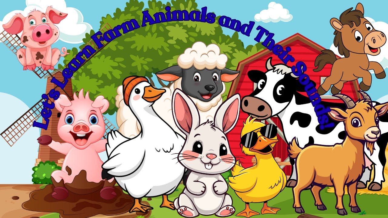 Learn Farm Animals | Animals Sounds Song | Kids Songs and Nursery ...