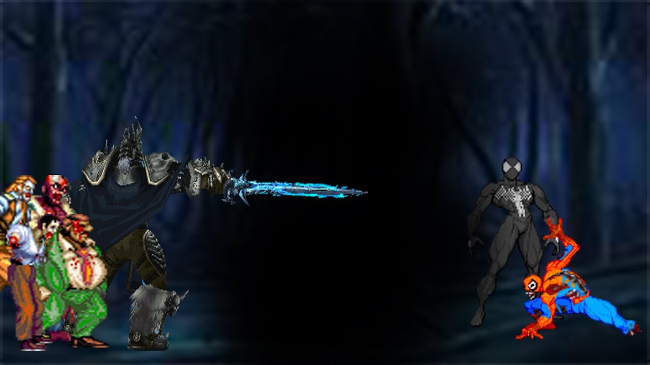 Request: Lich king & zombies vs symbiote spiderman & zombie spiderman ...