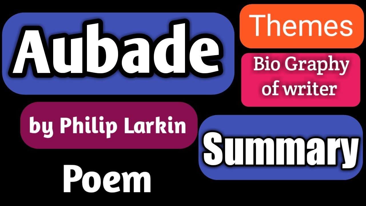 Aubade poem by Philip Larkin - YouTube