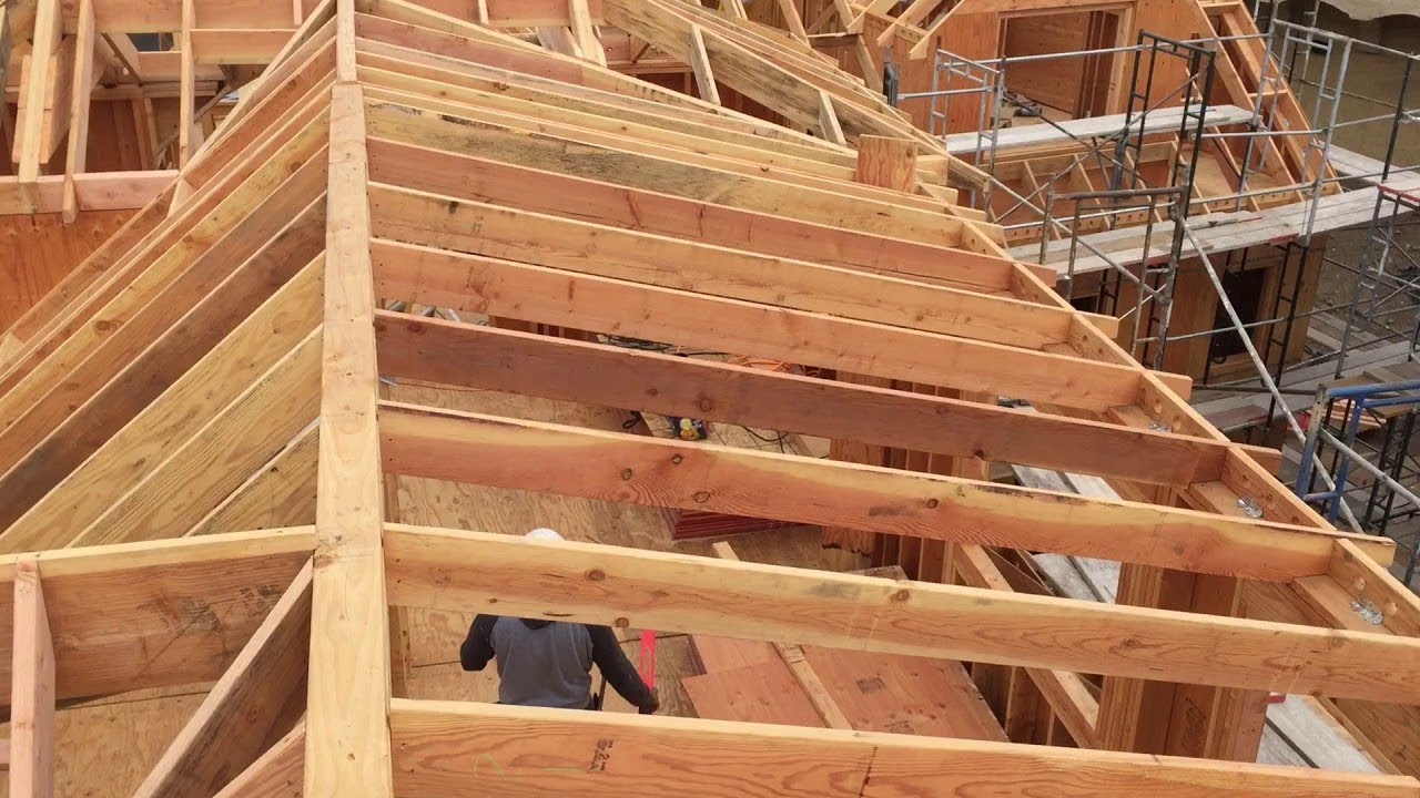 Level 4: Unequal slope intersecting roof calculations - YouTube