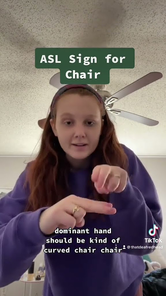 Learn How To Sign Chair in ASL for Beginners | American Sign Language # ...