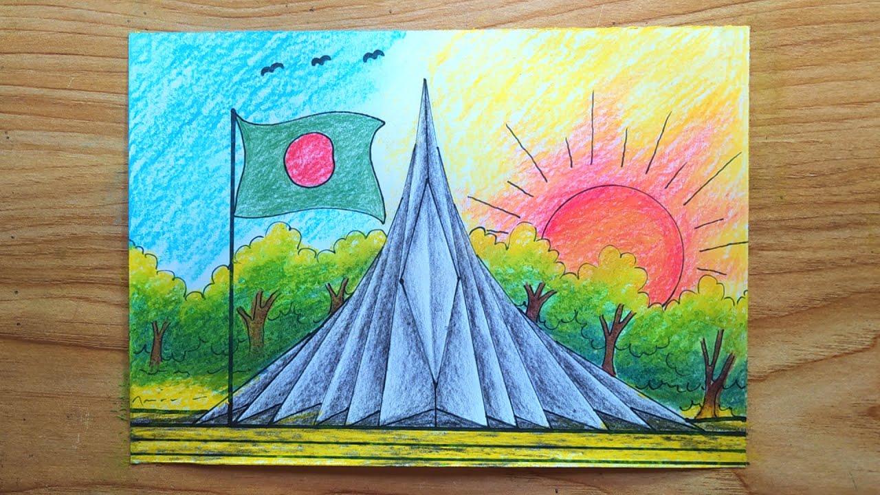 How to draw National Martyrs' Monument step by step - YouTube